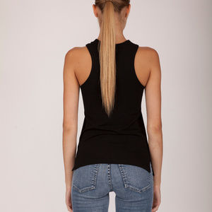 Teesentials | Tops | Nwt Sexy Black Hour Glass Tank Tee | Poshmark
